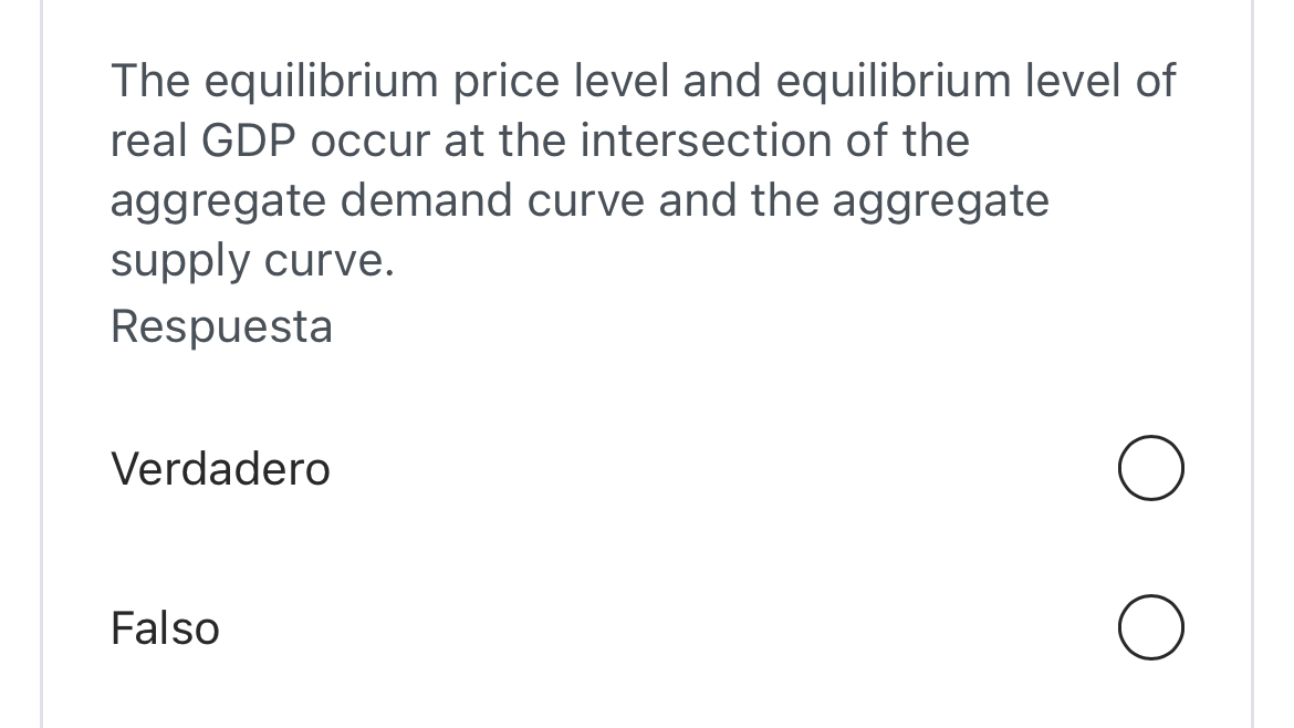 Solved The equilibrium price level and equilibrium level of | Chegg.com