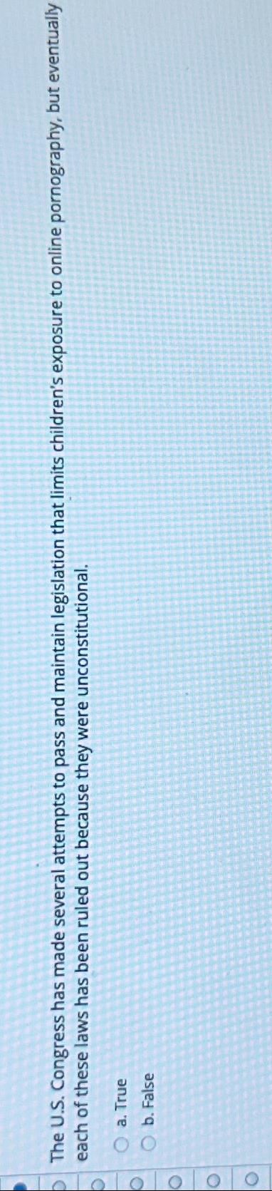 Solved The U.S. ﻿Congress has made several attempts to pass | Chegg.com
