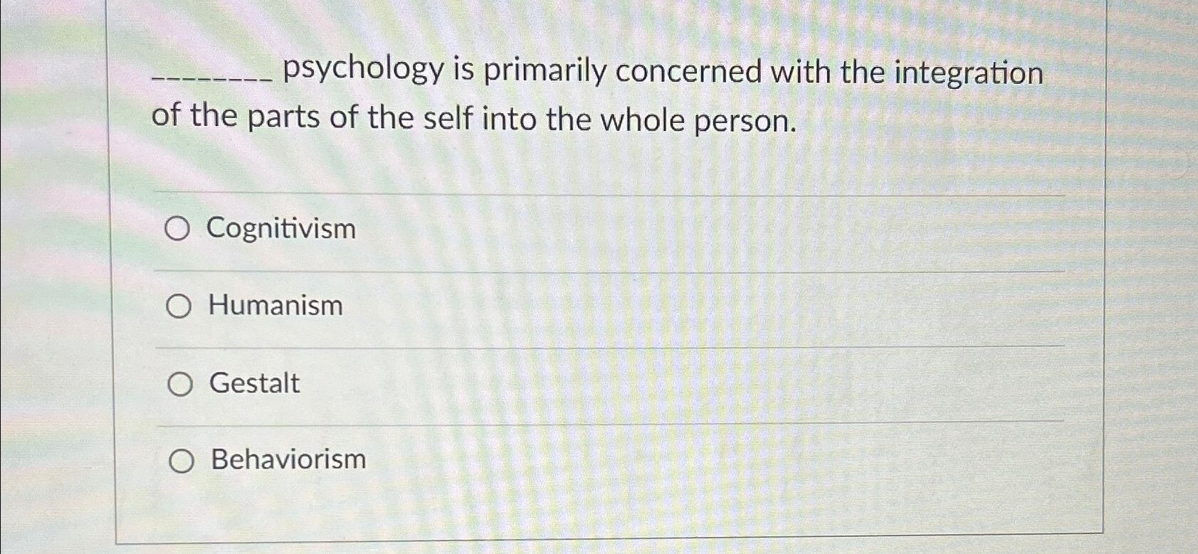 Solved psychology is primarily concerned with the | Chegg.com