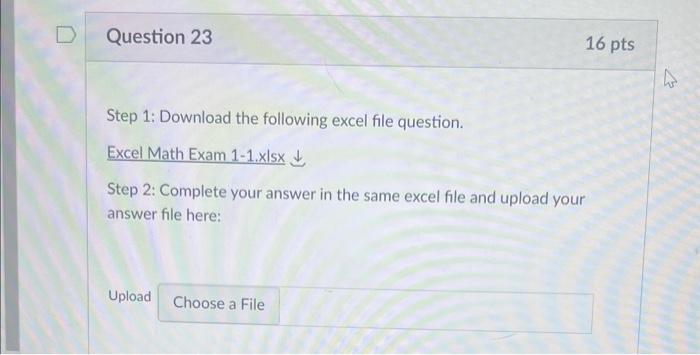 Solved Step 1: Download the following excel file question. | Chegg.com