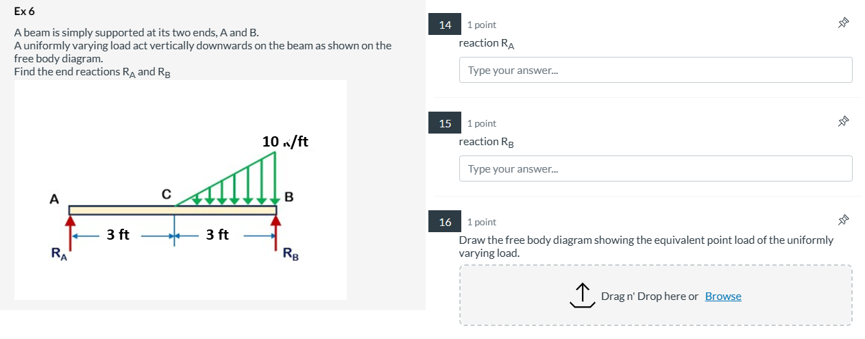 Solved 1) ﻿determine reaction RA2) ﻿determine reaction RB3) | Chegg.com