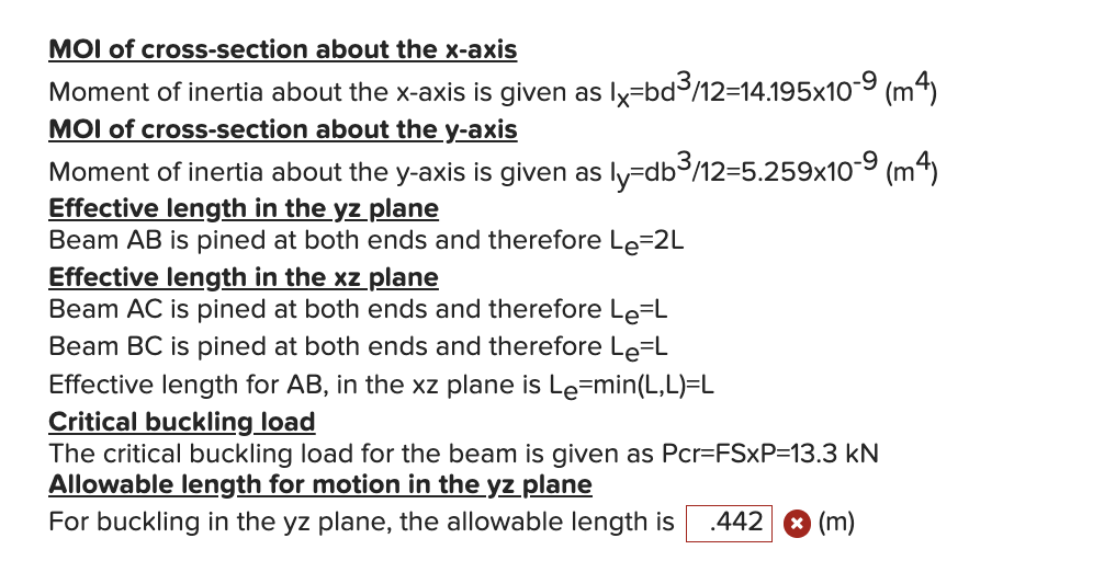 Solved MOI of ﻿cross-section about the x-axisMoment of | Chegg.com