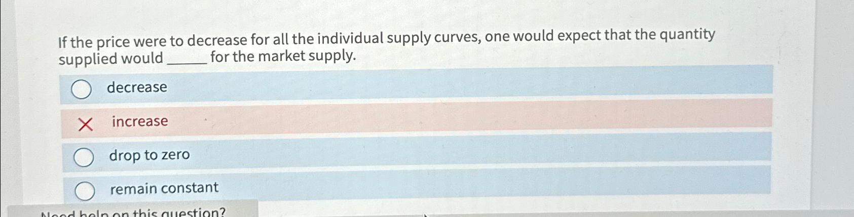 Solved If the price were to decrease for all the individual | Chegg.com