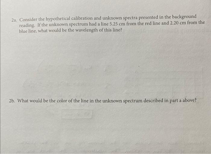 Solved 2a. Consider the hypothetical calibration and unknown | Chegg.com
