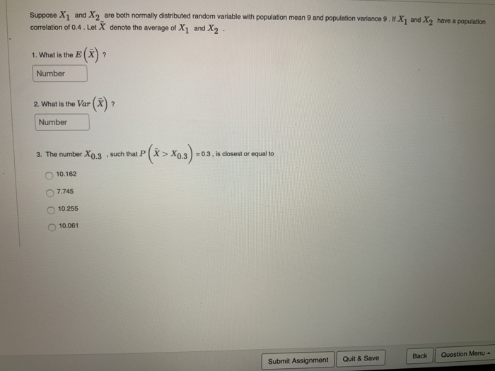 Solved Suppose X1 and X2 are both normally distributed | Chegg.com