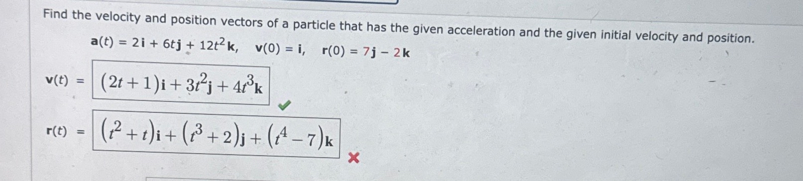 Solved Find the velocity and position vectors of a particle | Chegg.com