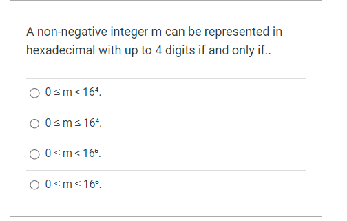 Solved A non-negative integer m ﻿can be represented | Chegg.com
