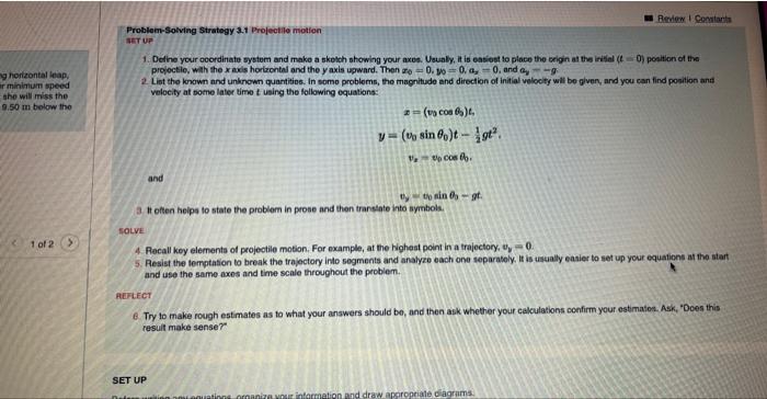 Learning Goal: A daring swimmer dives off a cliff | Chegg.com