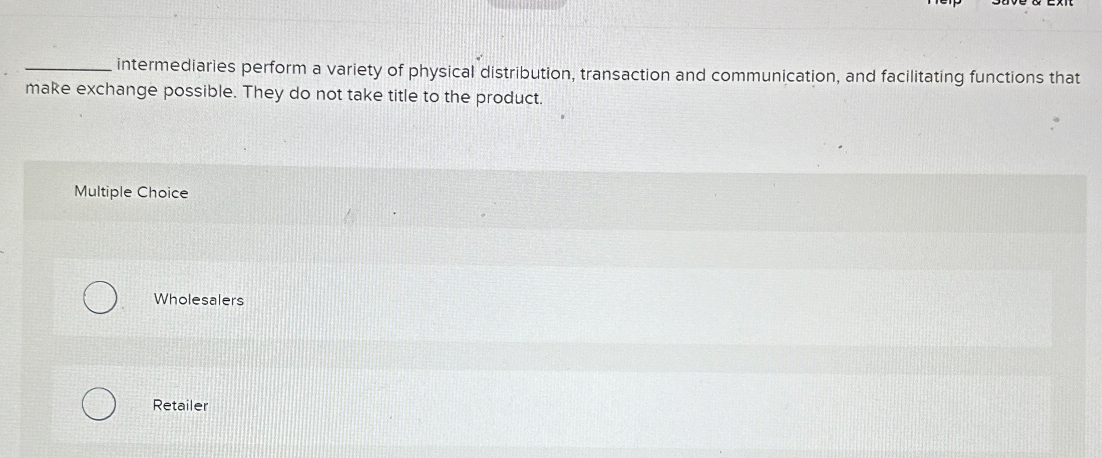Solved intermediaries perform a variety of physical | Chegg.com