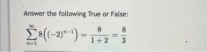 Solved Answer the following True or False: | Chegg.com