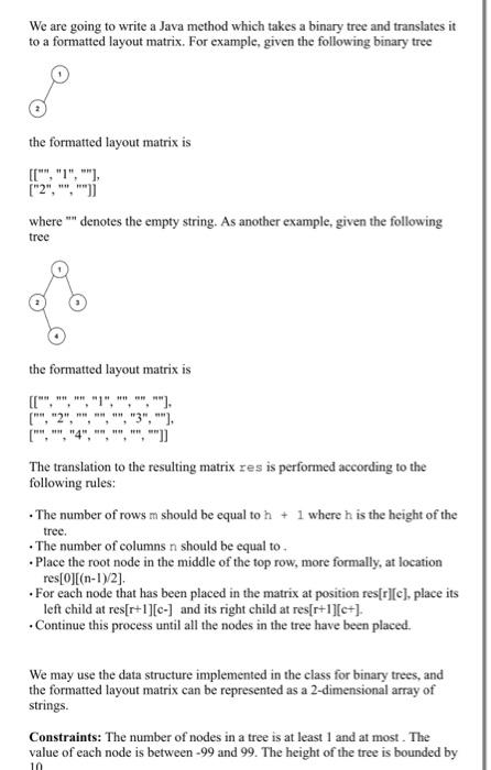 Solved We are going to write a Java method which takes a | Chegg.com