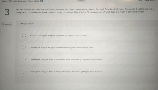 Solved Exam 2 (25 ﻿multiple-choice + 5 ﻿exercises) (i)The | Chegg.com