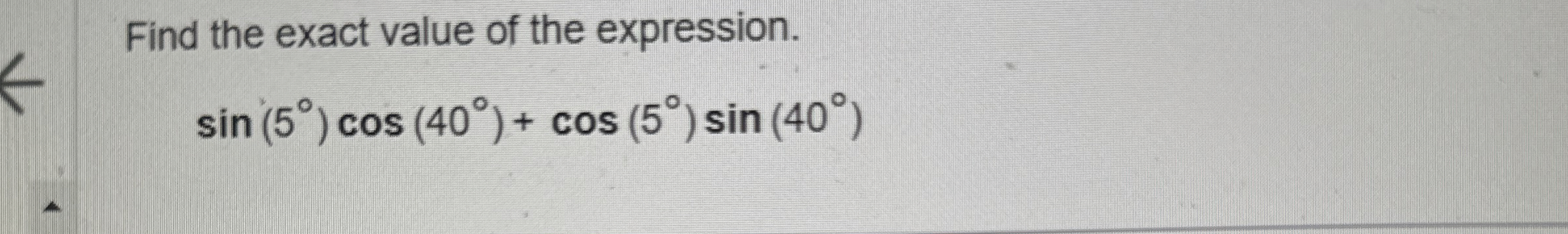 Solved Find the exact value of the | Chegg.com