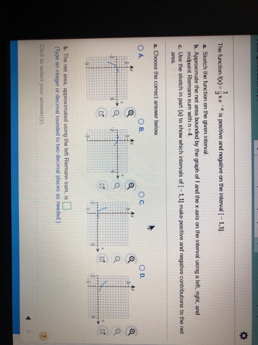 Solved The function f(x)= xe ** is positive and negative on | Chegg.com