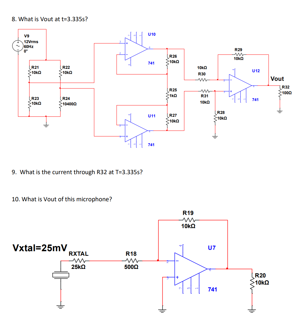 Solved 8 ﻿What is Vout at t=2325 ﻿s?9. ﻿What is the current | Chegg.com