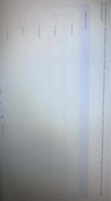 Solved oing to the officials as employed? Canada definition, | Chegg.com