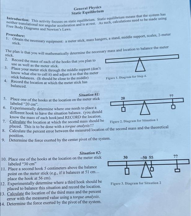 General Physics Static Equilibrium Introduction: This | Chegg.com