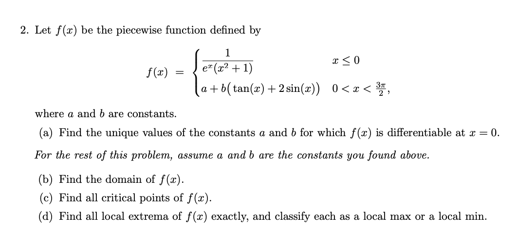 Solved Let f(x) ﻿be the piecewise function defined by __ | Chegg.com