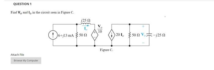Solved Find VO and IO in the circuit seen in Figure C. | Chegg.com