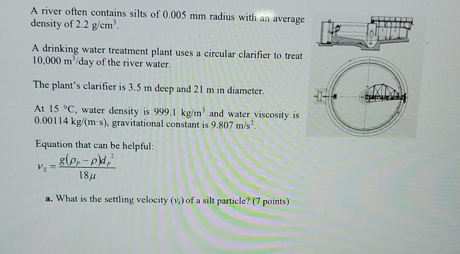 Solved b. what is the hydraulic detention time of the | Chegg.com