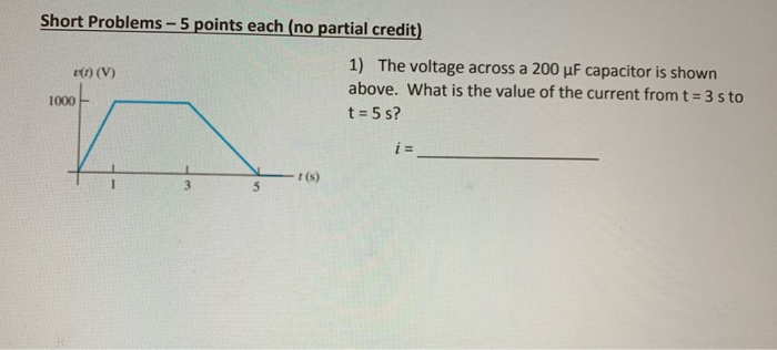 Solved Short Problems - 5 points each (no partial credit) | Chegg.com