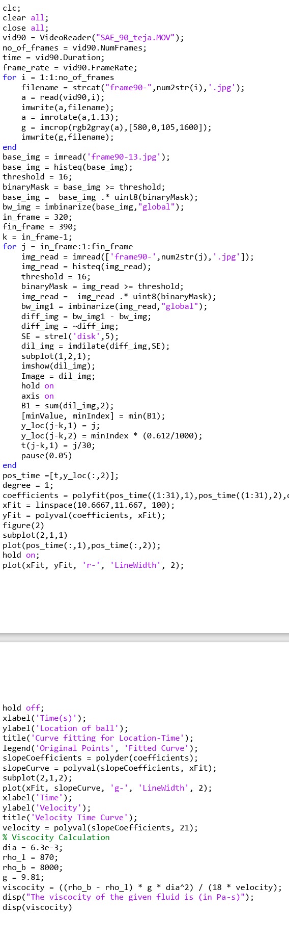 Solved clc;clear all;close all;vid90 = | Chegg.com