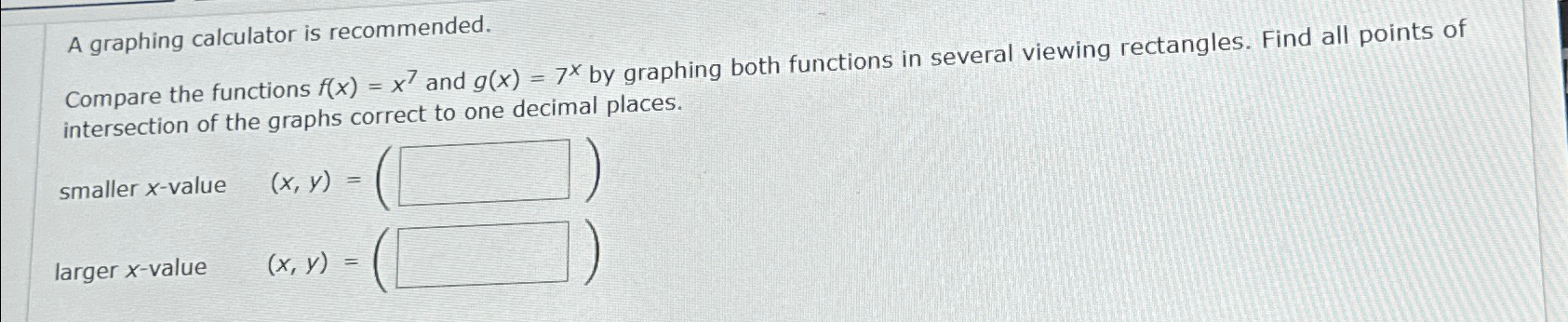 Solved A graphing calculator is recommended.Compare the | Chegg.com