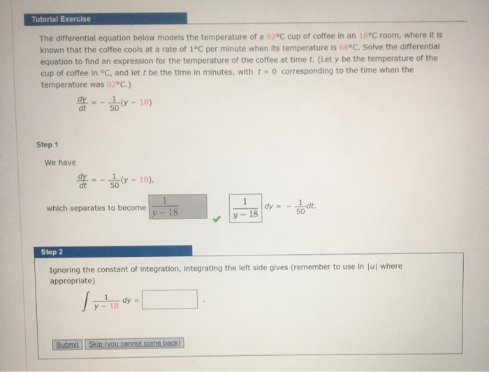 Solved Tutorial Exercise The differential equation below | Chegg.com