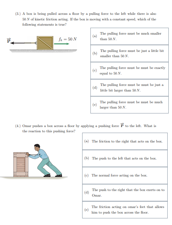 Solved (3.) ﻿A box is being pulled across a floor by a | Chegg.com