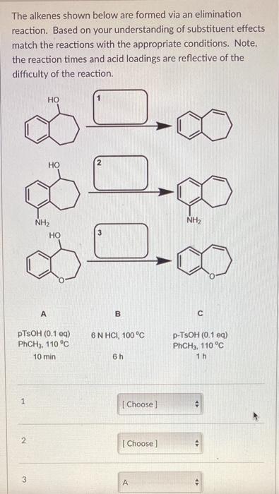 Solved The alkenes shown below are formed via an elimination | Chegg.com
