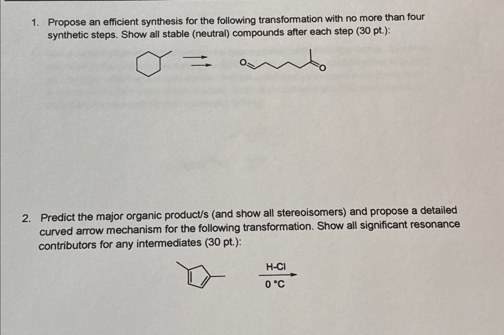 Solved Propose an efficient synthesis for the following | Chegg.com