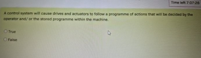 Solved Time left 7:07:28A control system will cause drives | Chegg.com
