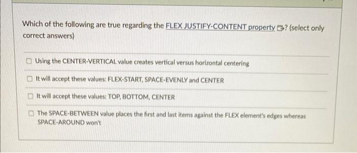 Solved Which of the following are true regarding the FLEX | Chegg.com