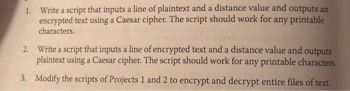 Solved 1 Write A Script That Inputs A Line Of Plaintext And 5783