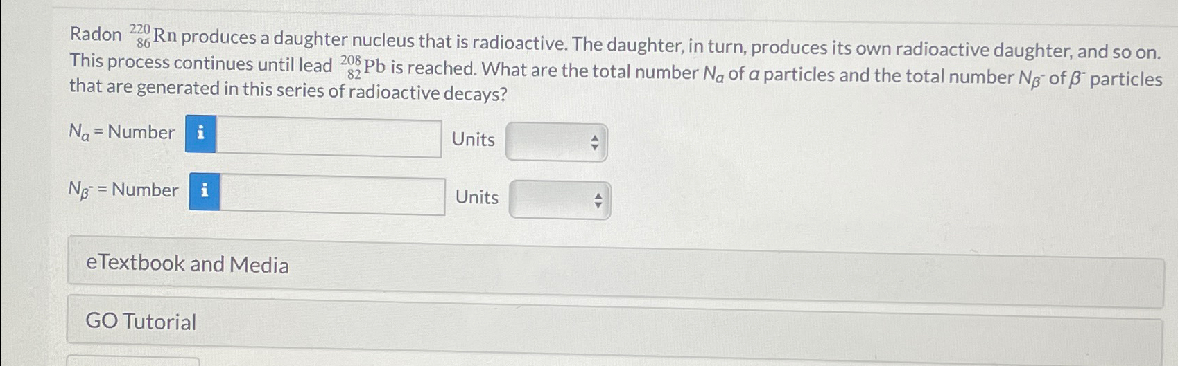 Solved Radon ?86220Rn ﻿produces a daughter nucleus that is | Chegg.com