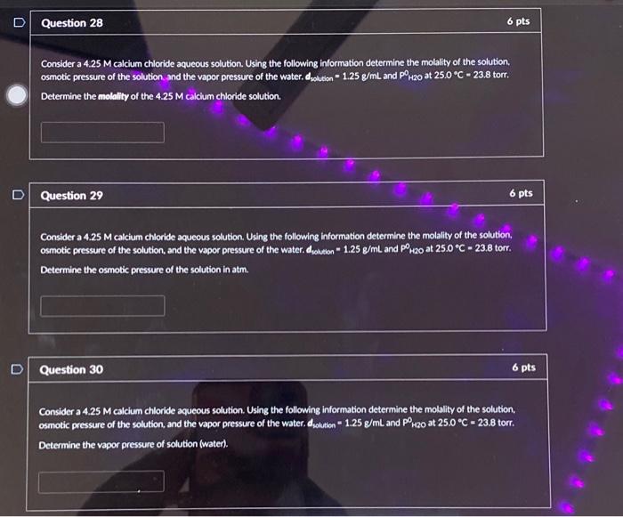 Solved Consider a 4.25 M calcium chloride aqueous solution. | Chegg.com