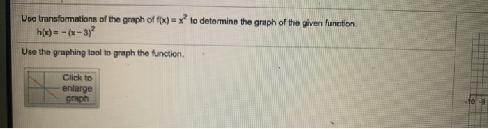 Solved Use transformations of the graph of f(x) = x? to | Chegg.com