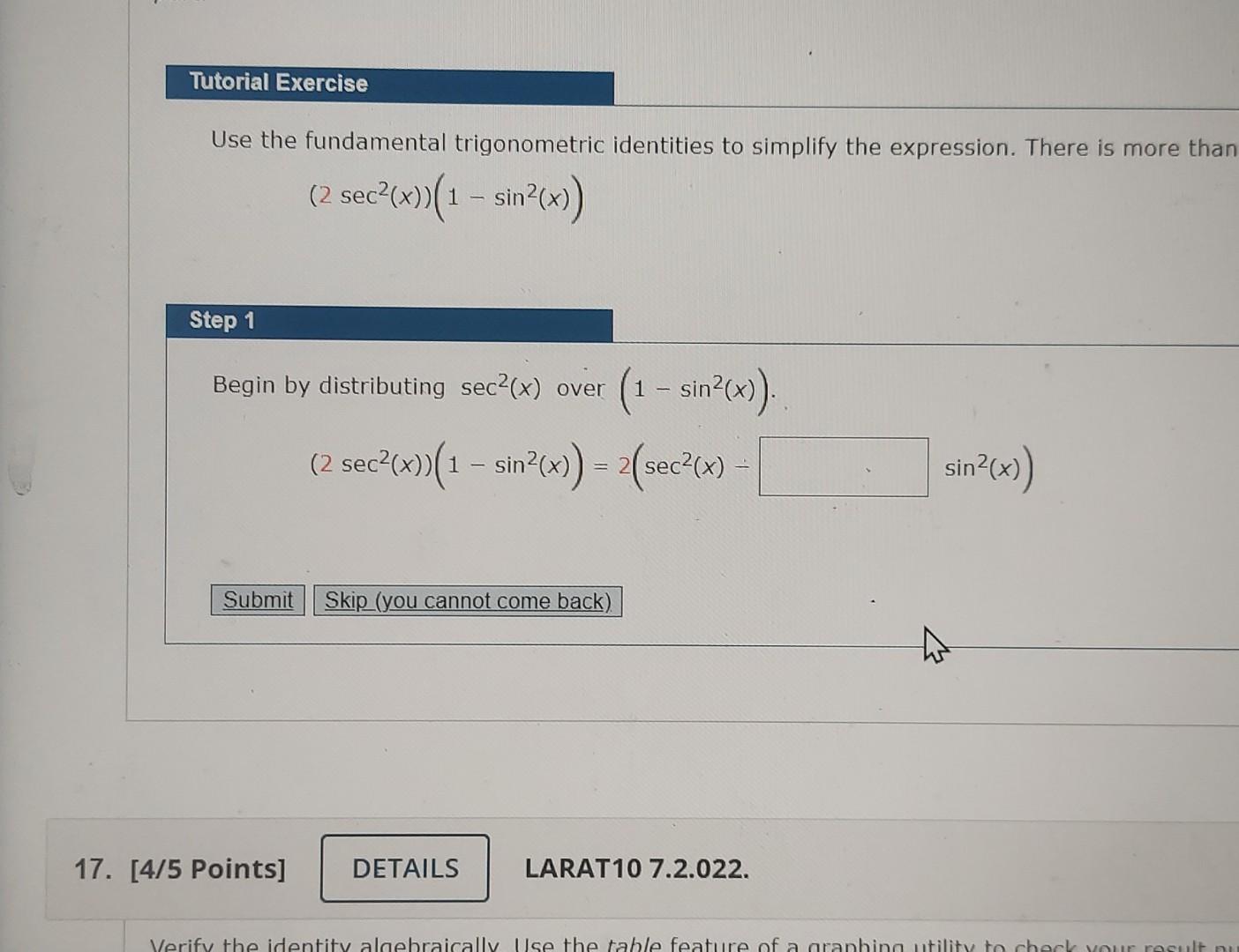 Solved Use the fundamental trigonometric identities to | Chegg.com