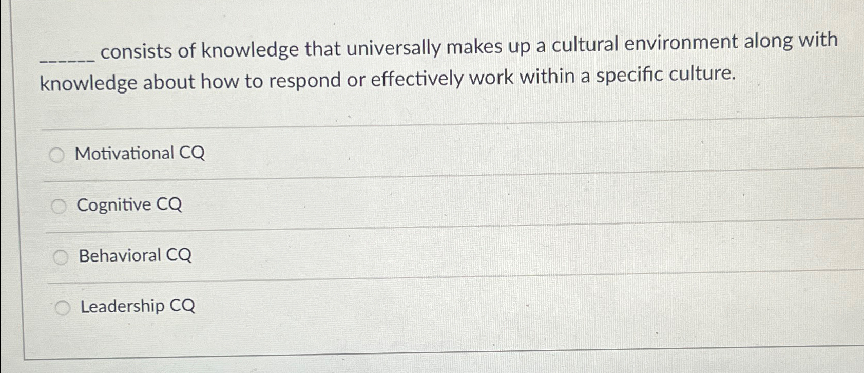 Solved consists of knowledge that universally makes up a | Chegg.com