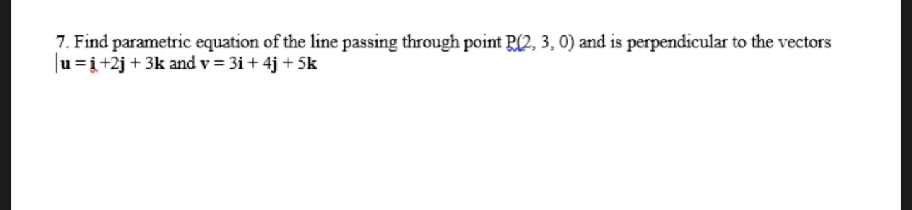 Solved Find parametric equation of the line passing through | Chegg.com