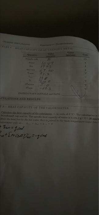 Solved hermochemistry PART B ENTHALPY OF NEUTRALIZATION | Chegg.com