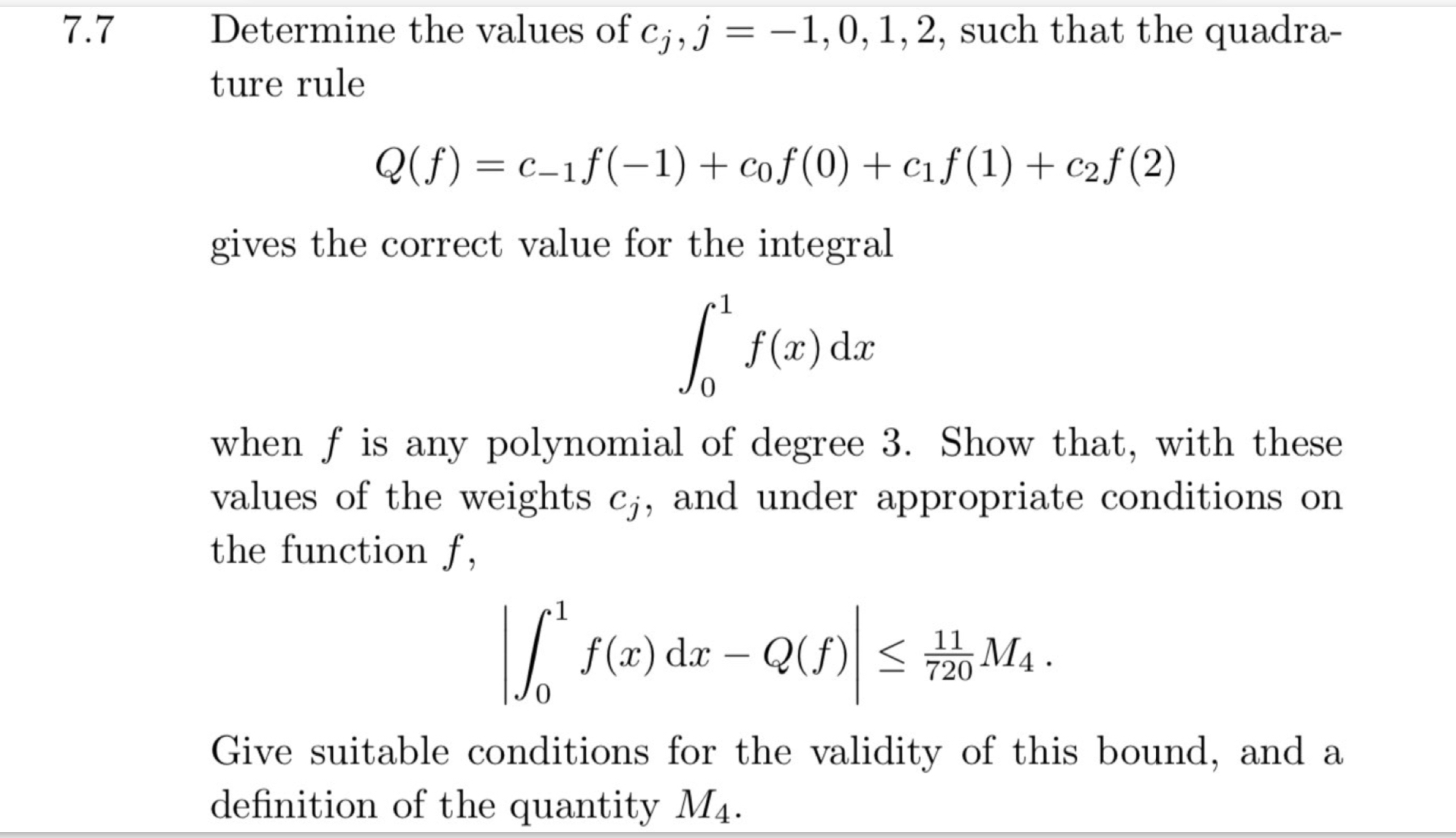 Solved 7.7 ﻿Determine the values of cj,j=-1,0,1,2, ﻿such | Chegg.com