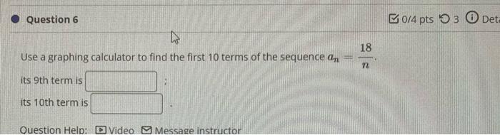 Use a graphing calculator to find the first 10 terms | Chegg.com