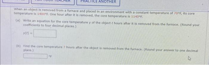 Solved When an object is removed from a furnace and placed | Chegg.com