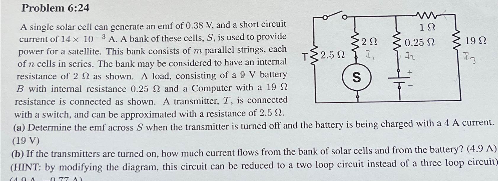 Solved Problem 6:24A single solar cell can generate an emf | Chegg.com