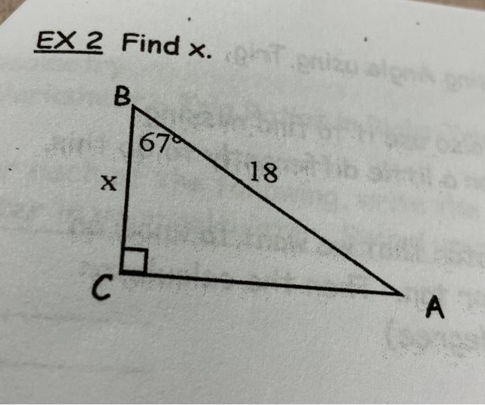 Solved EX 2 Find x. | Chegg.com