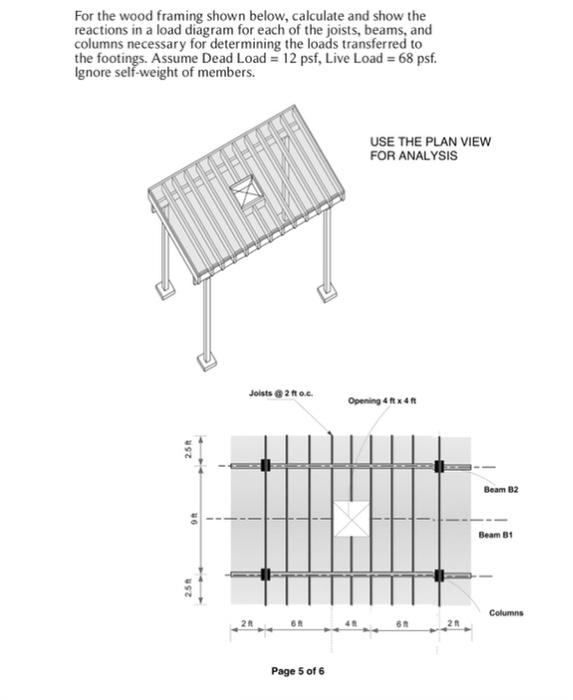 Solved For the wood framing shown below, calculate and show | Chegg.com