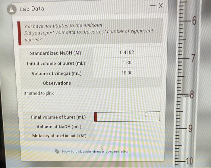 Solved what is final volume of buret volume of NaOHmolaritc | Chegg.com