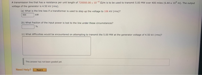 Solved A transmission line that has a resistance per unit | Chegg.com