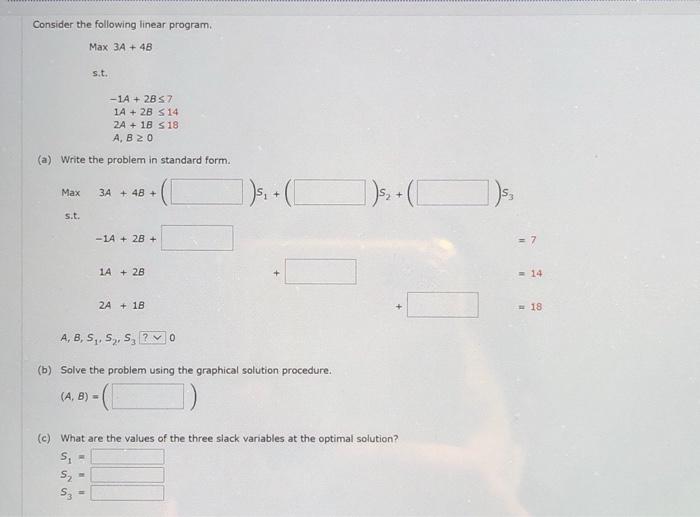 Solved Consider the following linear program Max ЗА + 4B | Chegg.com